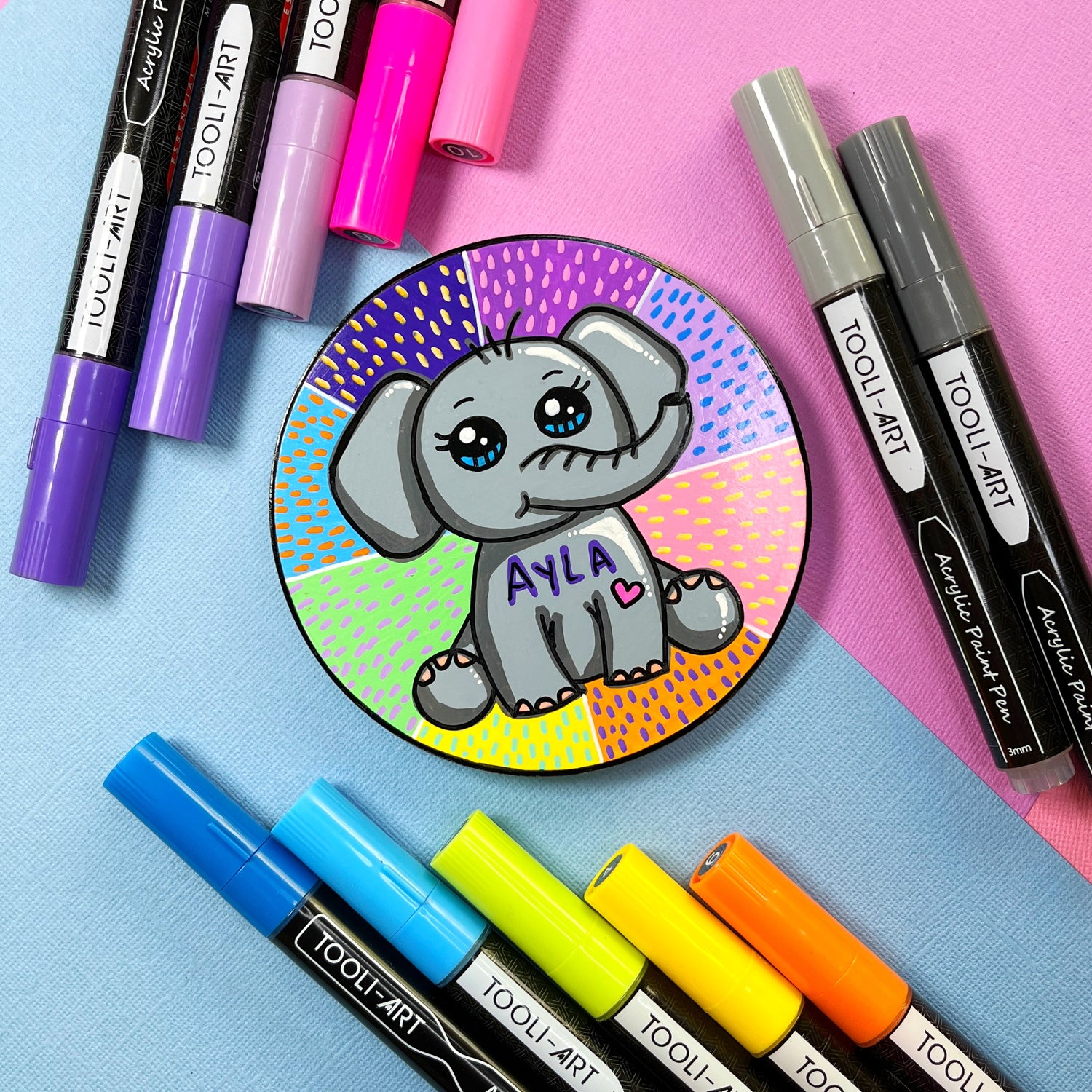 CUTE BABY ELEPHANT COASTER – TOOLI-ART