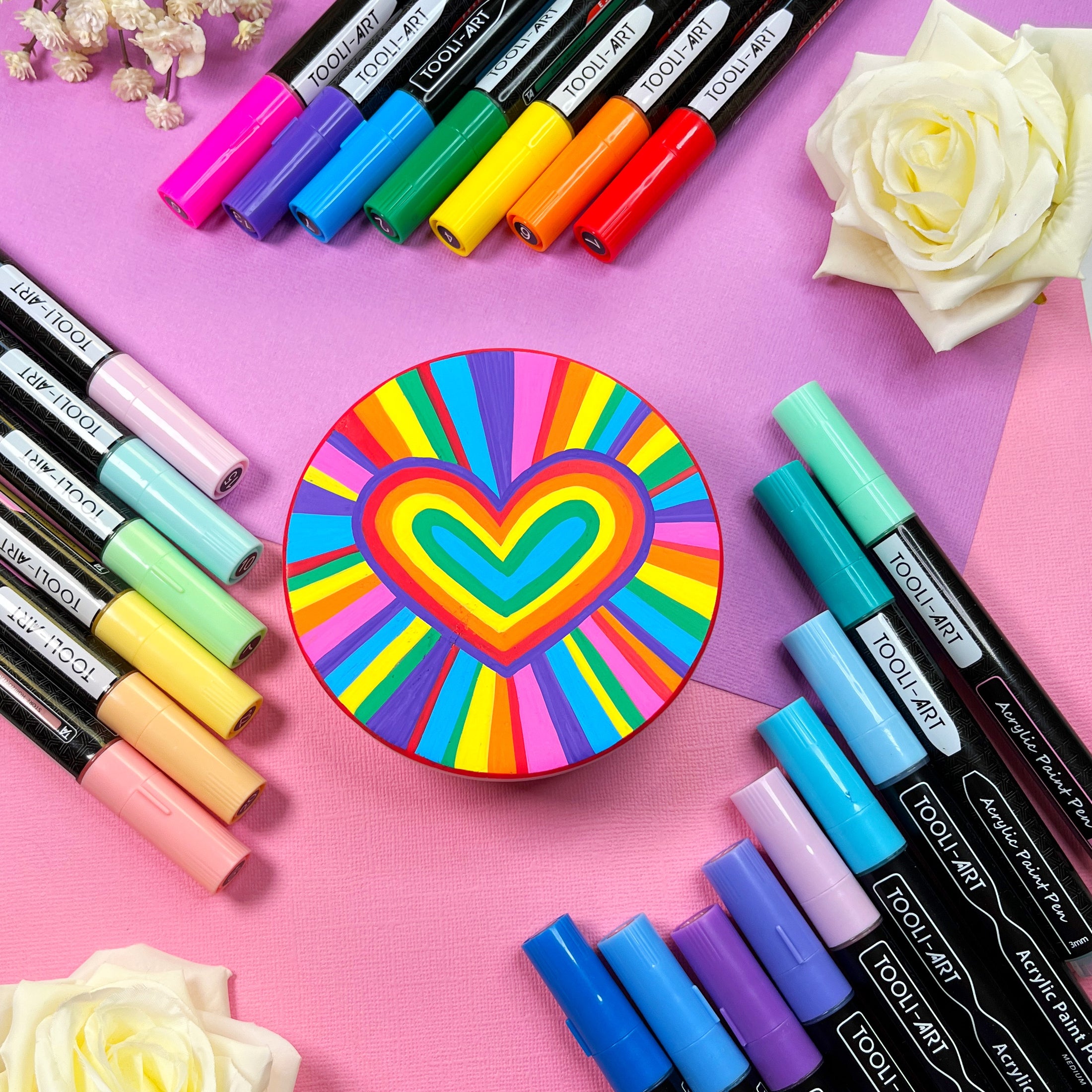 COLORFUL HEART COASTER – TOOLI-ART