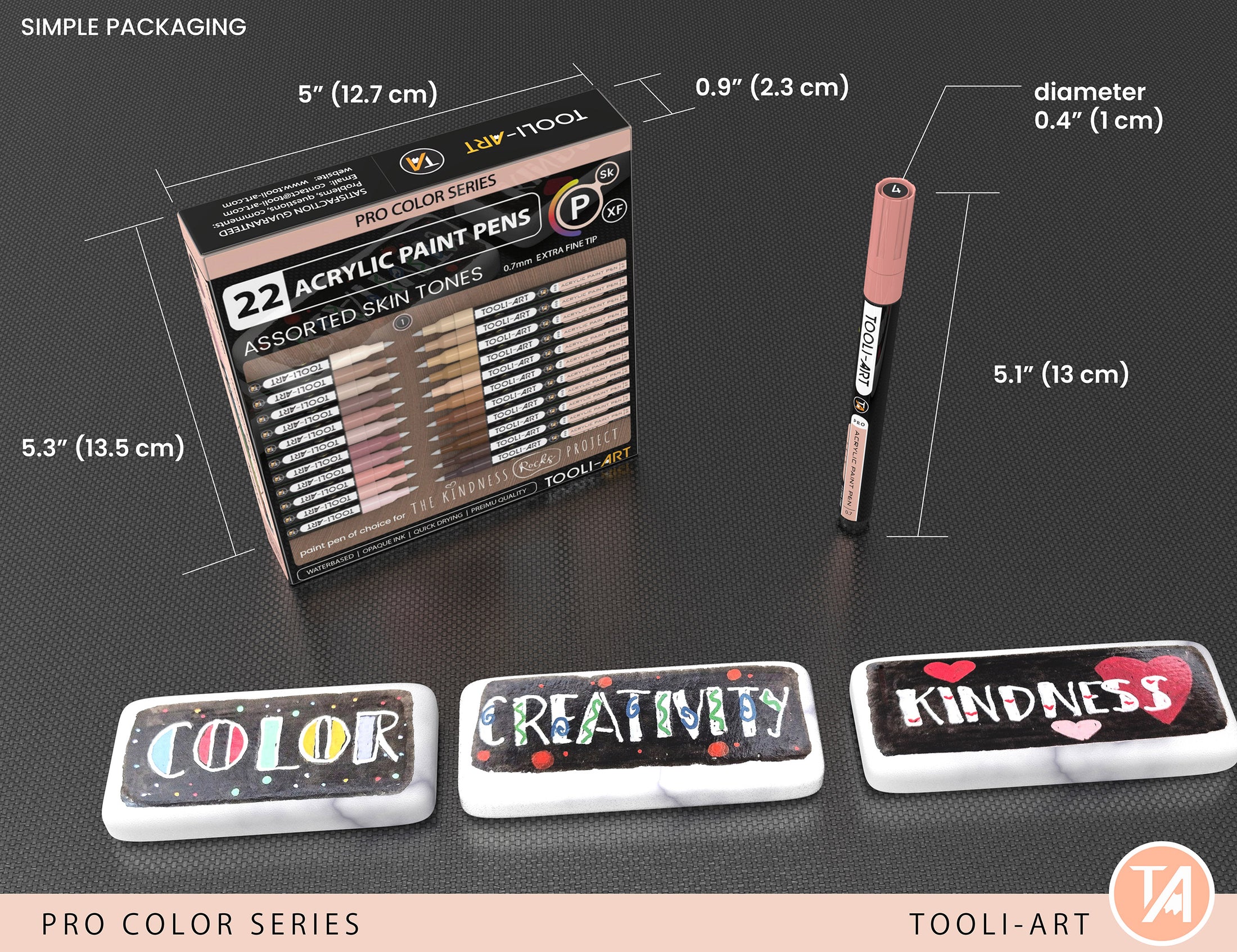 Acrylic Paint Pens 22 Assorted Skin Flesh Tones Pro Color Series Marke ...