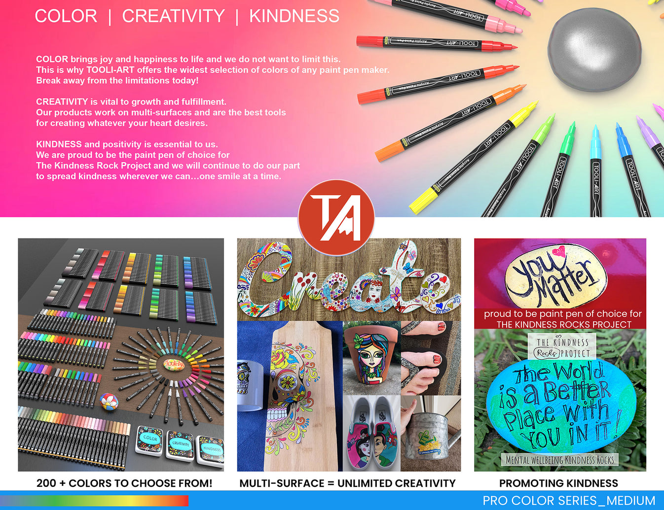 22 Acrylic Paint Pens (BLUES & PURPLES) Pro Color Series Set (3mm MEDI ...