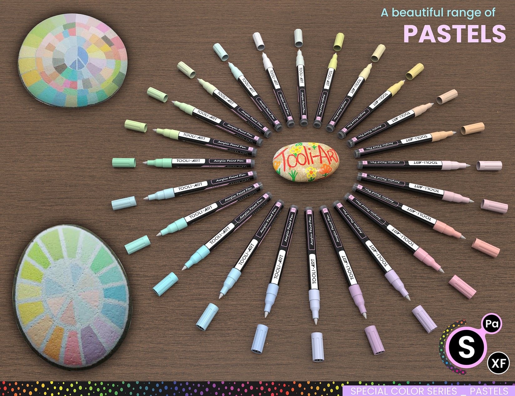 24 Pastel Acrylic Paint Pens Special Color Series Markers Set (0.7mm E ...